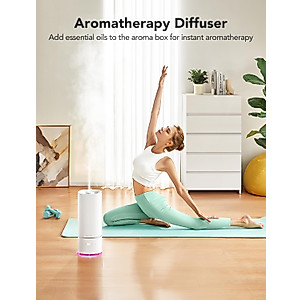 GoveeLife Humidifiers for Bedroom, 6L Top Fill Cool Mist Humidifier for Large Room, Auto Mode, Adjustable Mist, Quiet Sleep Mode, WiFi Smart Air Humidifier with RGB for Baby, Plants, Work with Alexa