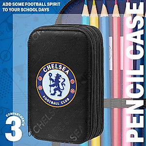 Chelsea F.C. Filled Pencil Case, Colouring and Stationery Set - School Supplies