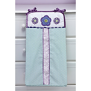 Carter's Zoo Jungle/Safari 4 Piece Nursery Crib Bedding Set, Lavender/Aqua/White