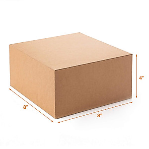 GEFTOL Small Black Gift Box 50 Pack 4 x 4 x 4 inches Fold Box Easy Assemble Paper Gift Box Bridesmaids Proposal Box for Bridal Birthday Party Christmas(Black)