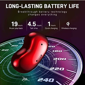 UrbanX Street Buds Live True Wireless Earbud Headphones for Samsung Galaxy A12 - Wireless Earbuds w/Active Noise Cancelling - RED (US Version with Warranty)