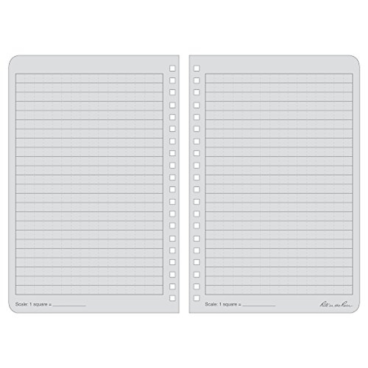 Rite in the Rain Weatherproof Side Spiral Notebook, 4.625" x 7", Orange Cover, Universal Pattern (No. OR73)