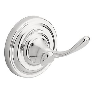 DELTA FAUCET 138275 Greenwich, Bath Hardware Accessory, Double Robe Hook, Polished Chrome