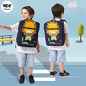 willikiva Cute Zoo Little 3d Backpack Kid Backpacks for Boys and Girls Toddler Backpack Waterproof School Bag Safety Harness Leash (Lion)