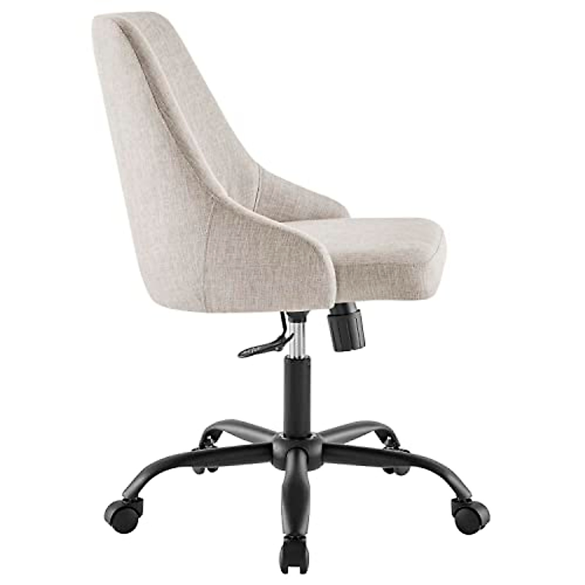 Modway Designate Swivel Upholstered Office Chair, Black Beige