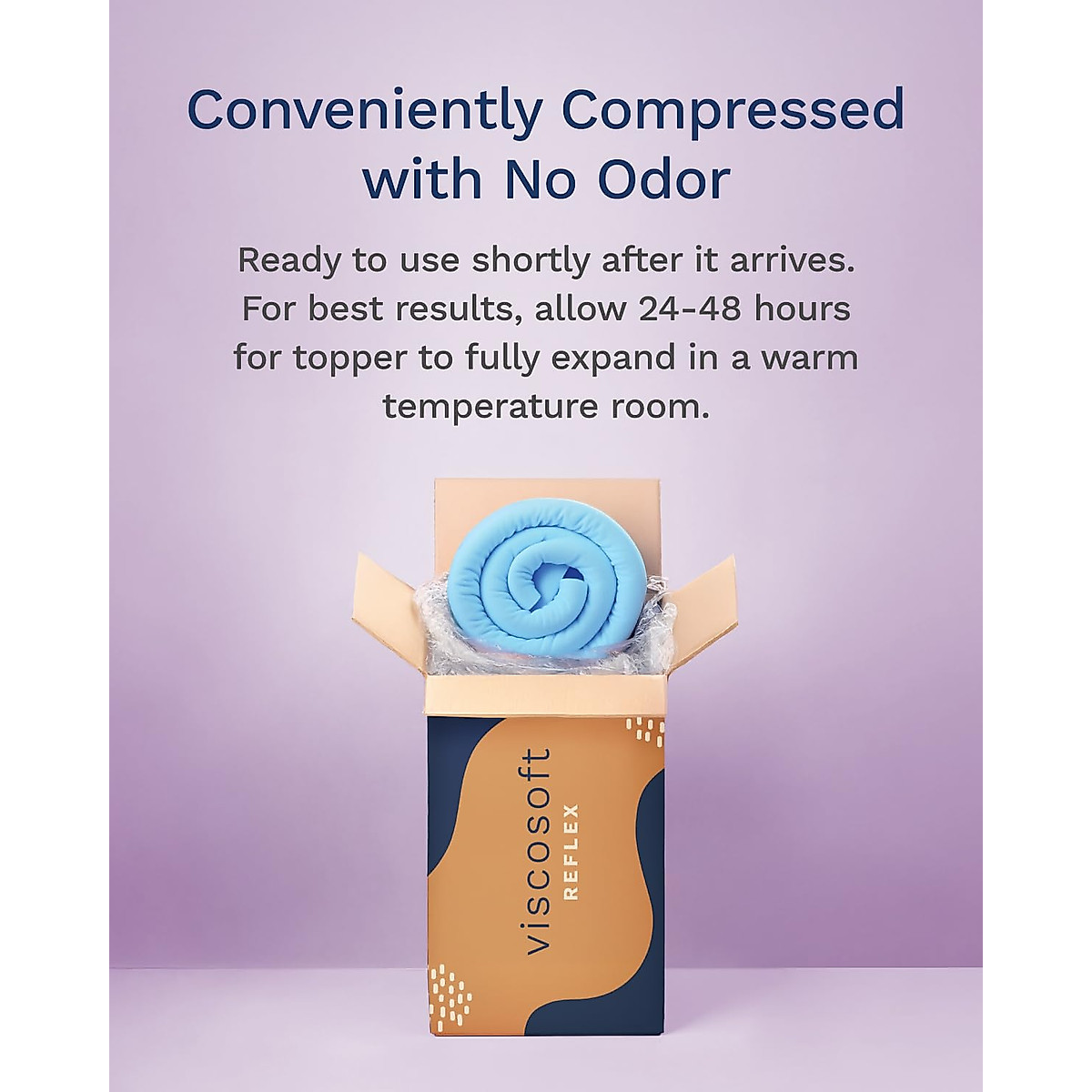 ViscoSoft Memory Foam Mattress Topper Full - 3 Inch Reflex Cooling Gel Mattress Pad - CertiPUR-US - Oeko TEX Certified