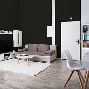 Yancorp Matte Black Wallpaper Plain Vinyl Film Self-Adhesive Shelf Liner Drawer Peel-Stick Desktop Removable (16"x78.7", Black)…