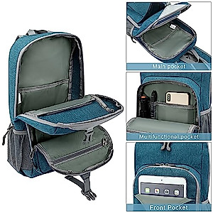 G4Free Mini 10L Hiking Daypack Small Hiking Backpack Cycling Compact Shoulder Backpack Outdoor for Men Women(Teal Blue)