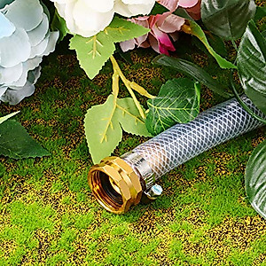 3 Pieces Aluminum Female Thread Shank Hose Menders Garden Hose Mender End Repair Kit Hose Connector Copper Fitting for 5/8 Inch or 3/4 Inch Standard Garden Hoses