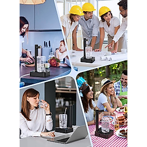 Desktop Water Dispenser,Rechargeable Desktop Water Bottle Dispenser, Portable Bedside Water Dispenser for 5 Gallon Bottle, 2000mAh Countertop Automatic Water Dispenser Water Jug Pump (Black)