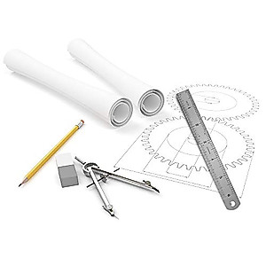 6 Inch Stainless Steel Ruler Flexible Aluminum Ruler for Excellent Precision and Accuracy 2 Pack.