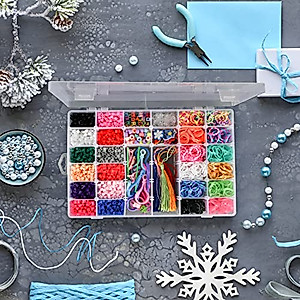 PANTRY X 36 Grids pack of 2 sets plastic organizer box with dividers for Bead organizer, Fishing tackles, Jewelry, Craft organizers and storage with adjustable dividers