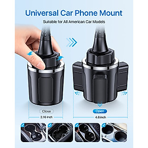 andobil Upgraded Cup Holder Phone Mount [Super Stable & Military Sturdy] Adjustable Gooseneck 15 in Cup Cell Phone Holder for Truck Fit for iPhone 15 14 13 12 Pro Max Plus Samsung S23 S22 All Phones