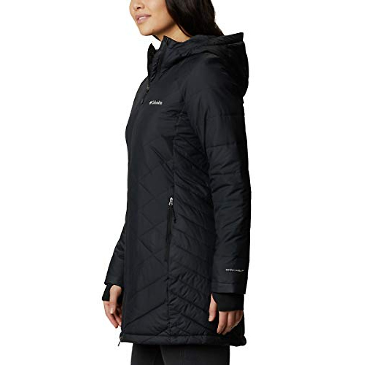 Columbia Women's Heavenly Long Hooded Jacket, Black, Medium