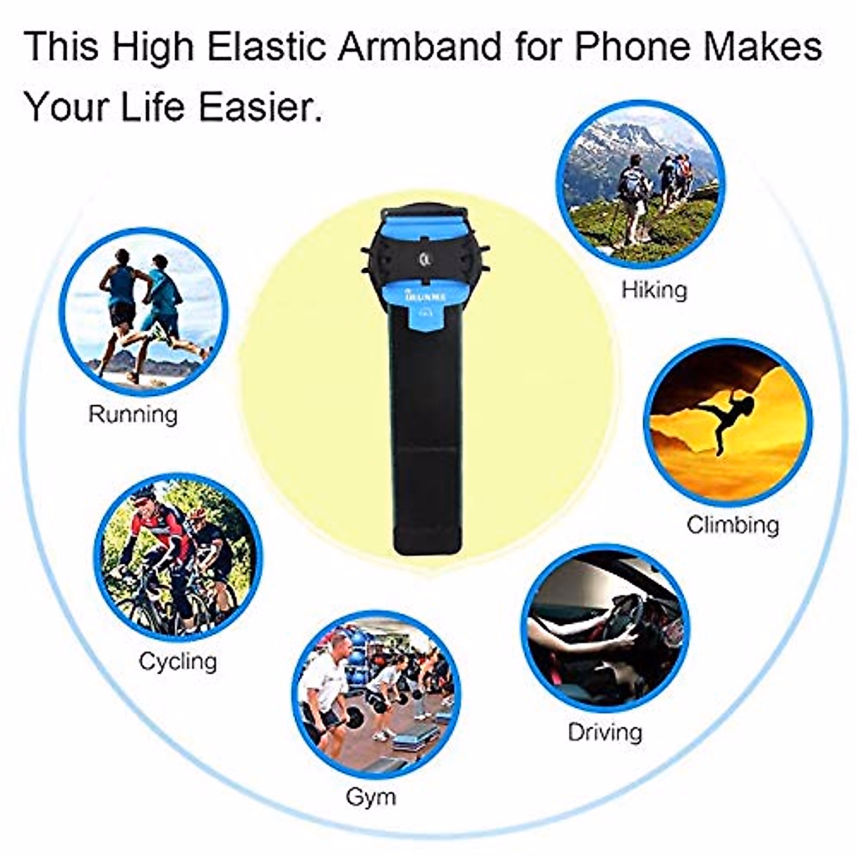 360°Rotation Sport Running Armband Cell Phone Holder for Google Pixel 8 7 6 Pixel 7a 6a, iPhone 14 13 Pro 12 11 15 Pro Max/14 Plus/XR/XS/X, Samsung Galaxy S23 S22 Ultra S23 S21 S20 Plus FE A54 A53 A33