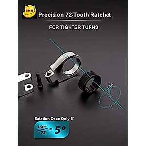 FLZOSPER 3/4 inch SAE Flex-Head Geared Ratchet Wrench,Box End Head 72-Tooth Ratcheting Combination Wrench Spanner