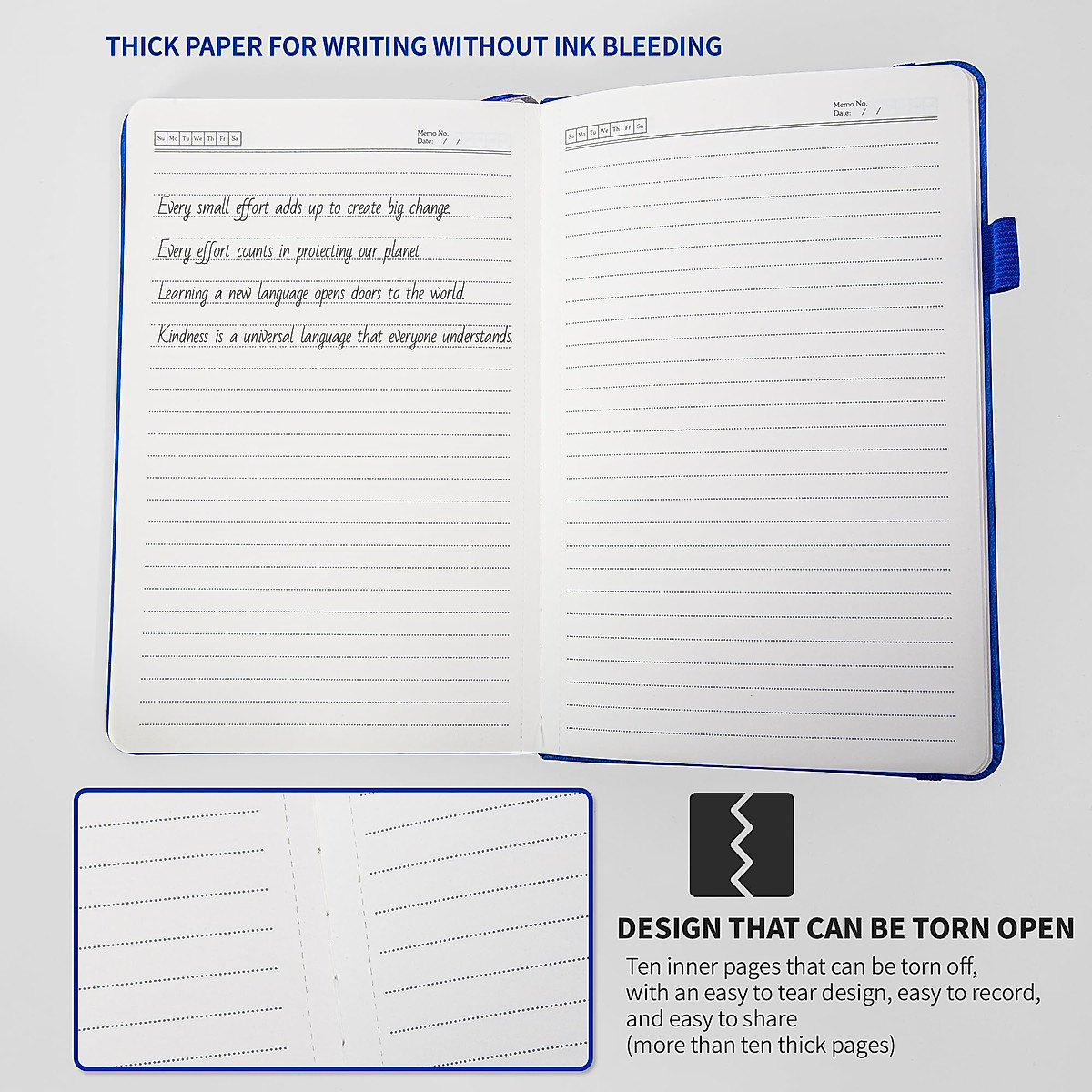 KaiRuiYing Journal Notebook with Pen Holder, A5 Hardcover Notebooks for Work, College Ruled Notebook for School, Lined Journal for Writing, 100Gsm Premium Thick Paper with Inner Pocket, Medium 5.7"x8.4" (1Pack, Black)