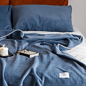 PAIFA Receiving Blankets Thin Blanket Quilt, Single Air Conditioning Blanket, Office Napping Blanket Sofa Cover Suitable for Bed, Chair, Sofa, Living Room, Home Decoration