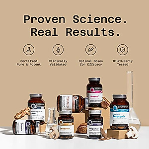 Quality of Life Premium Kinoko Platinum AHCC Herbal Supplement, 750mg of AHCC per Capsule, for Immune Support, Liver Function, Maintains Natural Killer Cell Activity, 1 Pack, 60 Veggie Capsules