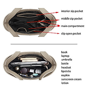 YALUXE Genuine Leather Hobo Bags for Women Slouchy Tote Handbag Purse Crossbody Bag Top Handle Shoulder Bag