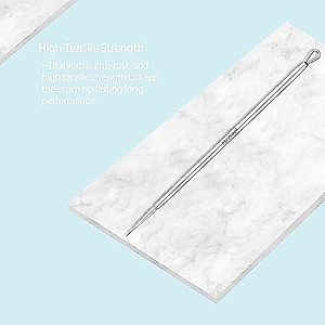 ZIZZON Titanium Lancet Needle Acne Blackhead Remover Pimple Extractor Popper Tool