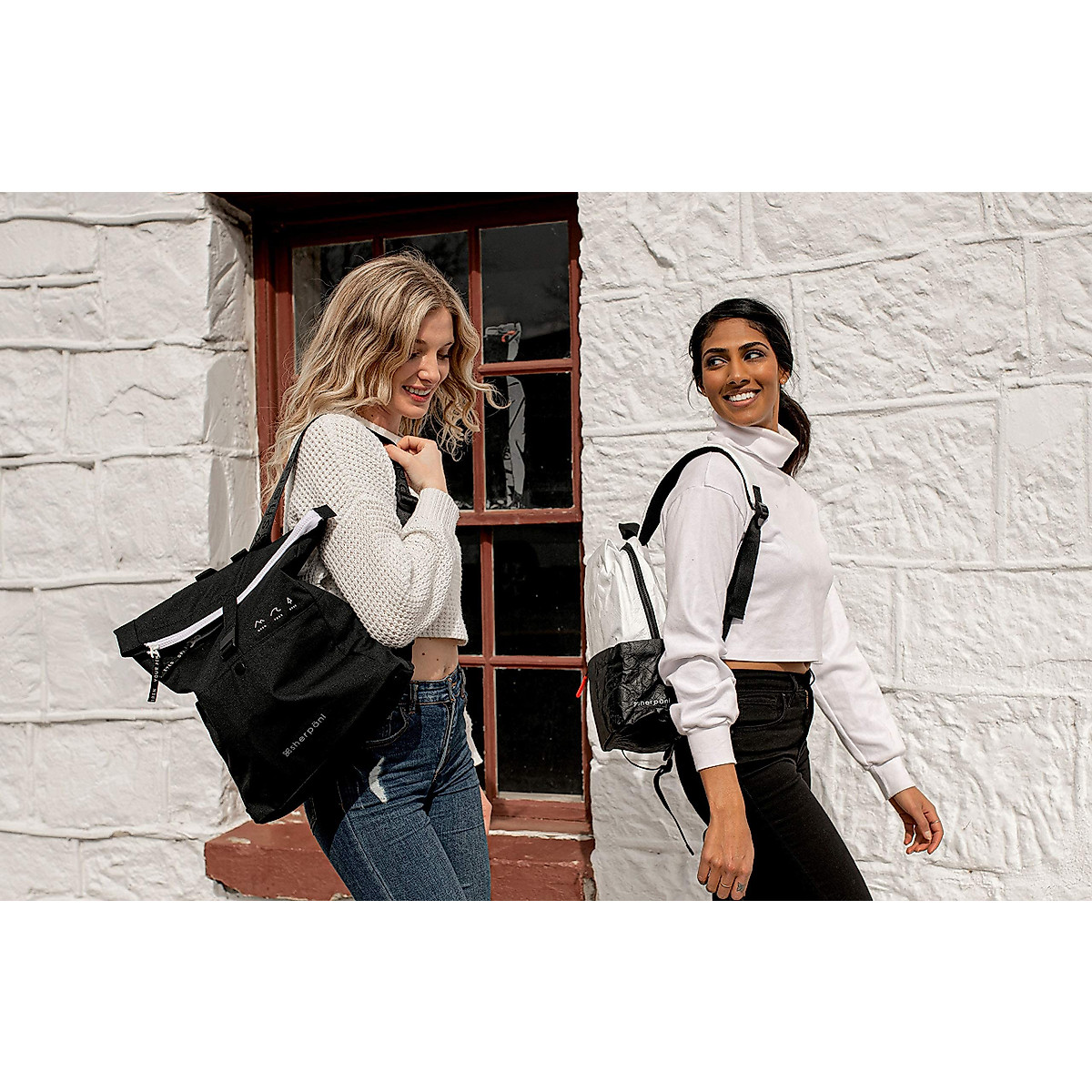 Sherpani Miyako, Nylon Backpack with Coin Purse, Backpack for School, Backpack Purse for Women, Christmas Gifts, 14 Inch Laptop Sleeve (Black)