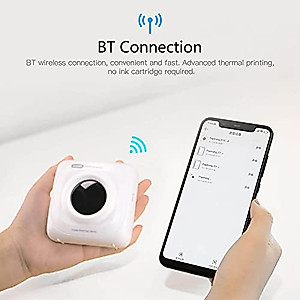 BISOFICE PAPERANG Pocket Printer BT Wireless Thermal Printer Portable Mobile Printer 200dpi for Photo Picture Receipt Memo Note Label Sticker Compatible with Android iOS Windows Mac