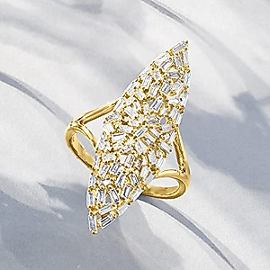 Ross-Simons 0.85 ct. t.w. Diamond Cluster Ring in 14kt Yellow Gold. Size 7
