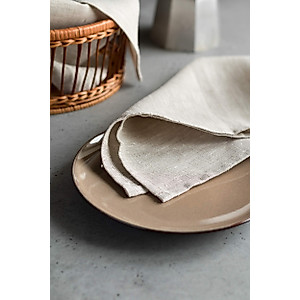 Harmony Idea Linen Kitchen Towels. Natural Absorbent Dish Towel, 100% European Flax - 18" x 28"(Set of 2) (Grey)