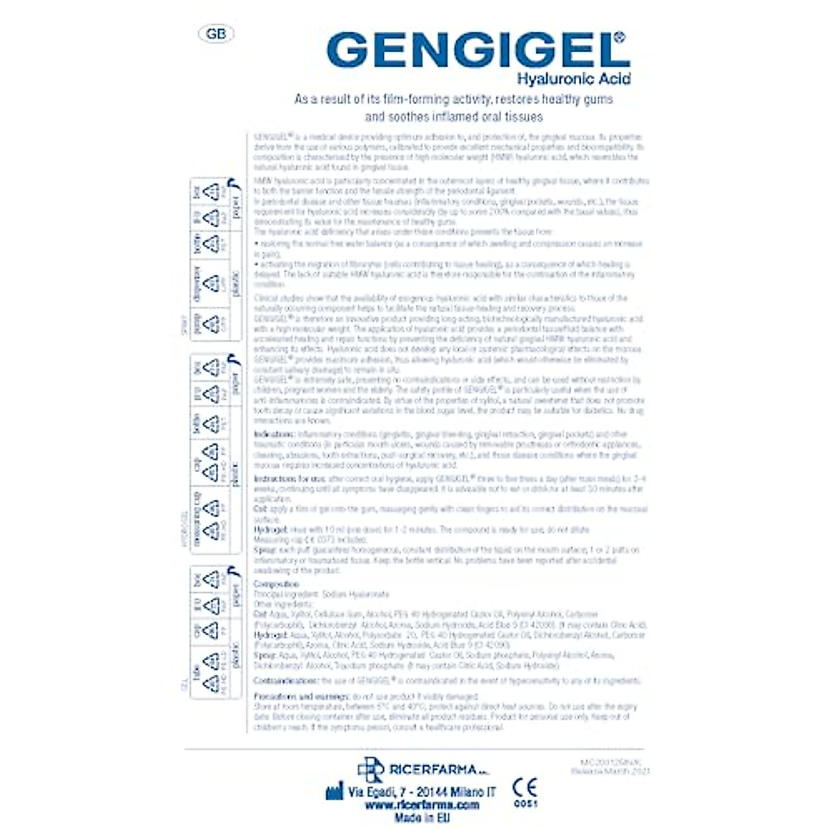 Gengigel Hyaluronic Acid Mouthrinse 150ml