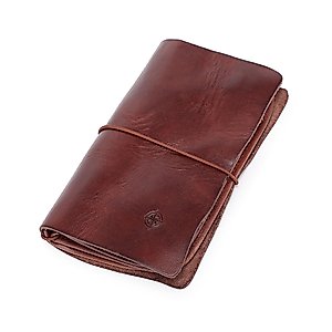 OLD TREND Nomad Organizer Travel Wallet - Cowhide Leather Passport and Card Holder with Sunglass Pouch, Pen Slots, Elastic Retainer, Zipper Pocket - Customizable, Lots of Pockets - For Men and Women