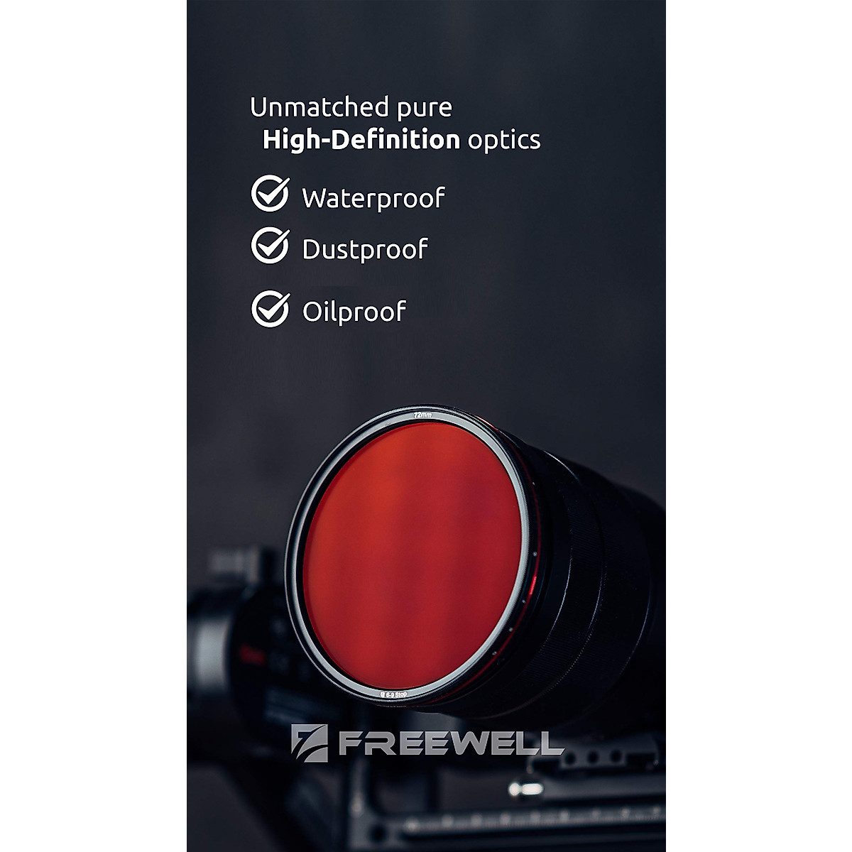 Freewell 58mm Threaded Hard Stop Variable ND Filter All Day 2 to 5 Stop & 6 to 9 Stop - 2Pack