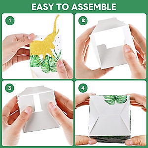 Nezyo 32 Pcs Safari Party Favors Jungle Safari Popcorn Box Animal Popcorn Containers for Jungle Safari Party Favor Kids Birthday Animals Baby Shower Decor