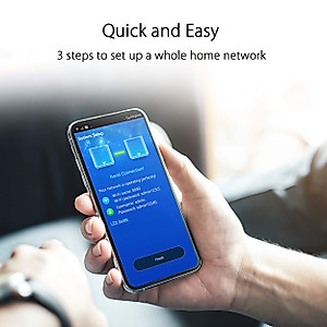 ASUS ZenWiFi AC Whole-Home Tri-Band Mesh System (CT8 2 Pack White) Coverage up to 5,400 sq.ft, AC3000, WiFi, Life-time Free Network Security and Parental Controls, 4X Gigabit Ports, 3 SSIDs (Renewed)