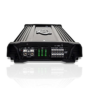 Lanzar Amplifier Car Audio, 3,000 Watt, 5 Channel, 2 Ohm, Bridgeable 4 Ohm, MOSFET, RCA Input, Bass Boost, Mobile Audio, Amplifier for Car Speakers, Car Electronics, Wireless Bluetooth (HTG558BT)