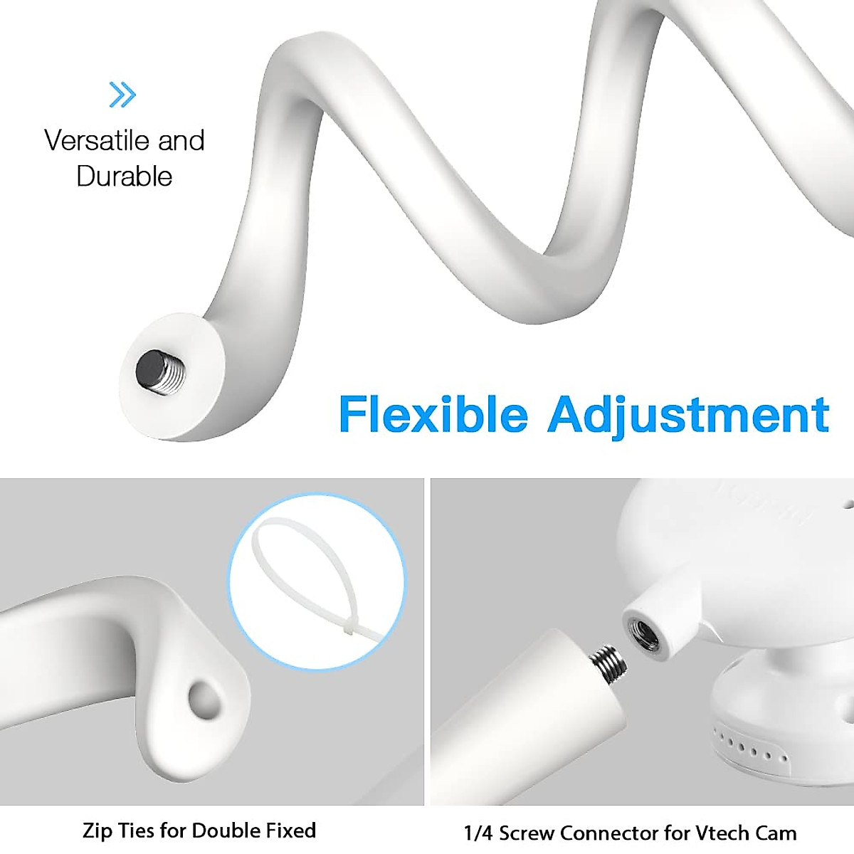 Baby Monitor Mount for VTech Baby Monitor VM350, VM320, VM901 for Mounting Baby Camera on Crib No Drill(1 Pack)