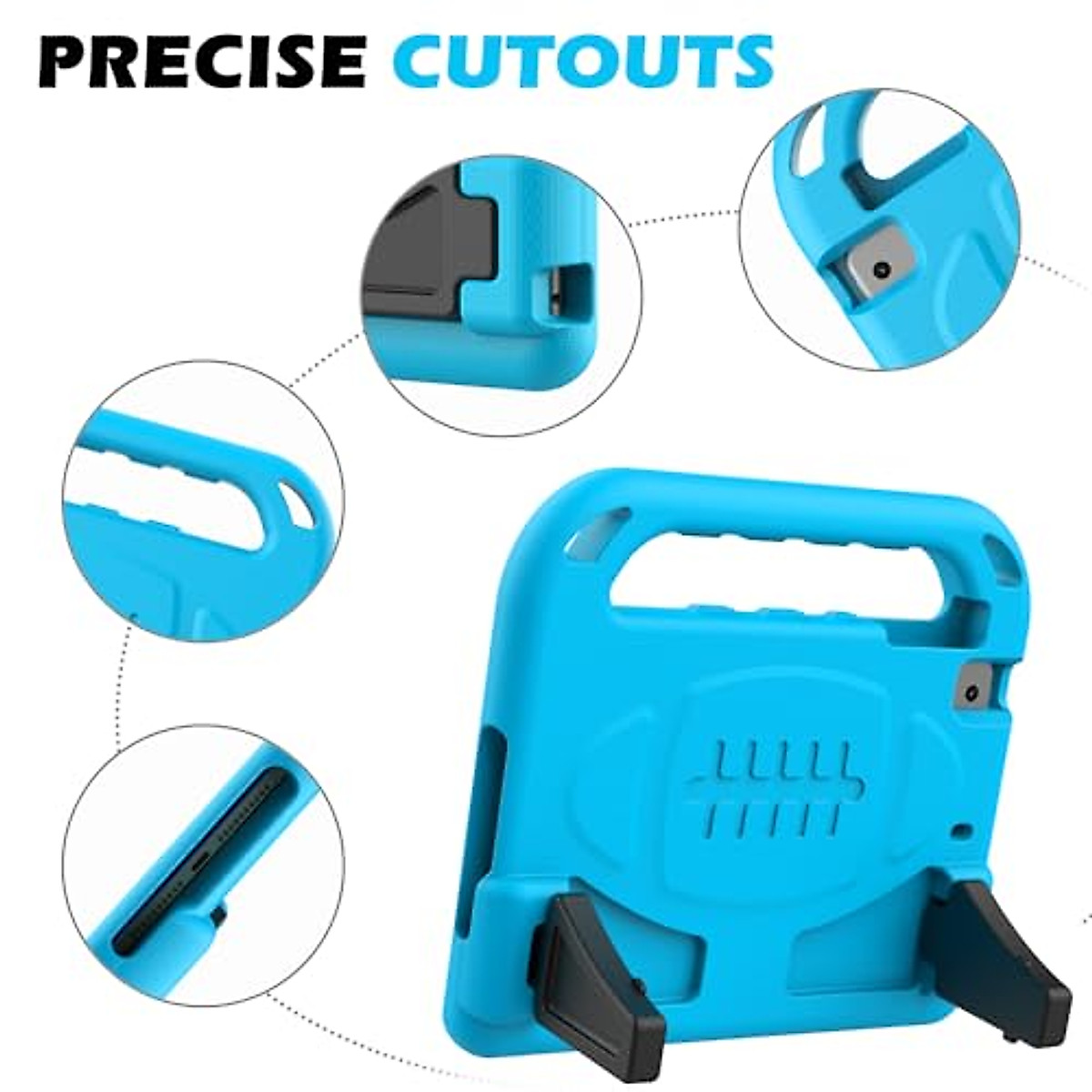 AVAWO Kids Case for iPad Mini 1 2 3 - Light Weight Shock Proof Handle Stand Kids for iPad Mini, iPad Mini 3rd Generation, iPad Mini 2 with Retina Display - Blue