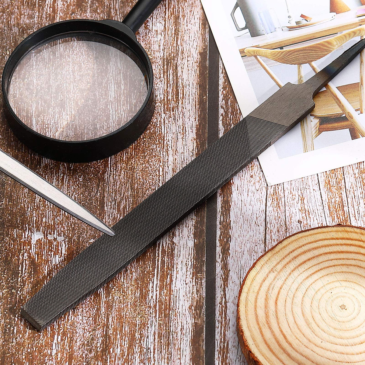 2 Pack Rectangular Cut Axe File, Mill Smooth Cut File Carded, Hardened Steel File Flat Suitable for Sharpening Dull, Blunt or Tired Edges