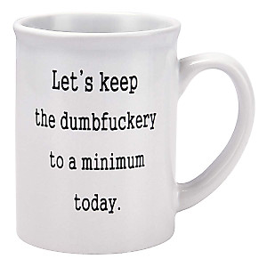 Funny Coffee Mugs Let's Keep To A Minimum Today Coffee Tea Cup with Funny Sayings - 20 Ounce Novelty Gift Funny Gift for Christmas Thanksgiving Festival Friends Men Women