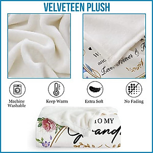 Fastpeace Grandma Gifts, Blankets for Grandma, Gifts for Grandma Mom Form Granddaughter Grandkids Grandson Grandchildren, Grandma Gifts for Birthday Christmas New Year Blanket Throw