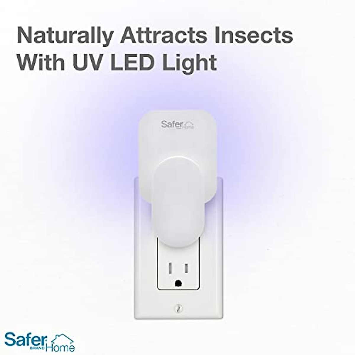 Safer Home SH502 Indoor Plug-In Fly Trap for Flies, Fruit Flies, Moths, Gnats, and Other Flying Insects – 400 Sq Ft of Protection