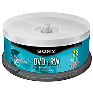 Sony 25DPW47RS2 DVD plus RW Re-Recordable DVD 25-Pack Spindle