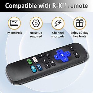 EFGWXYZ (2 Pack) Replacement Remote Control for Roku Express, Compatible with Roku Premiere, for Roku Box, for Roku Player, for Roku 1 2 3 4 -【NOT for Any Stick or TV】 H-NDHS