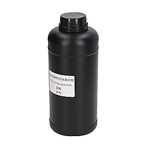3D Printer Resin, Good Fluidity Fast Speed Curing Rigid Resin 1000ml Stretch Resistant with Less Odor for Industrial Parts(Grey)