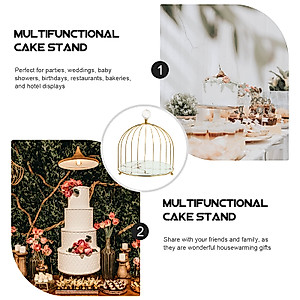 BESPORTBLE 1pc Cake Stand Cake Tower Stand Makeup Pallet Mini Muffin Tray Appetizer Cupcake Display Fruit Display Stand Flan Round Tray Party Dessert Holder Jewelry White Dressing Table Iron