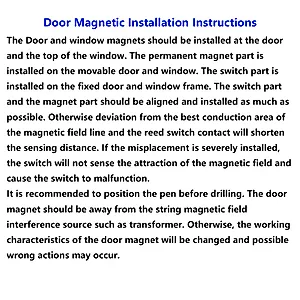 Dahszhi Home Security Wired Rolling Door Contact Magnetic Reed Switch Alarm