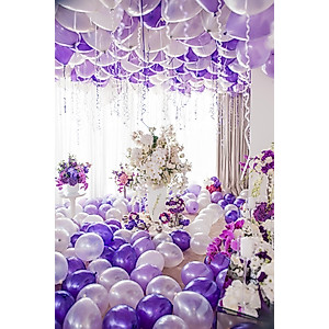 Treasures Gifted Metallic Purple Balloons - Dark Purple Balloons - Purple Latex Balloons 12 Inch - Purple Metallic Balloons - Lilac Balloons - Metallic Purple Balloons 36 Pack
