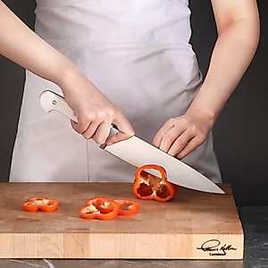 Cangshan Adams Series 1027273 German Steel Forged 15-Piece Knife Block Set, White