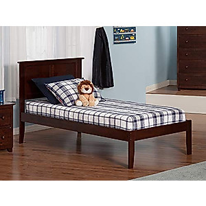 Atlantic Furniture Madison Platform Bed with Open Foot Board, Twin XL, Walnut (AR8611004)