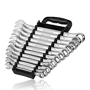 ValueMax 12-Piece Metric Wrench Set, Carbon Steel, 8-19mm